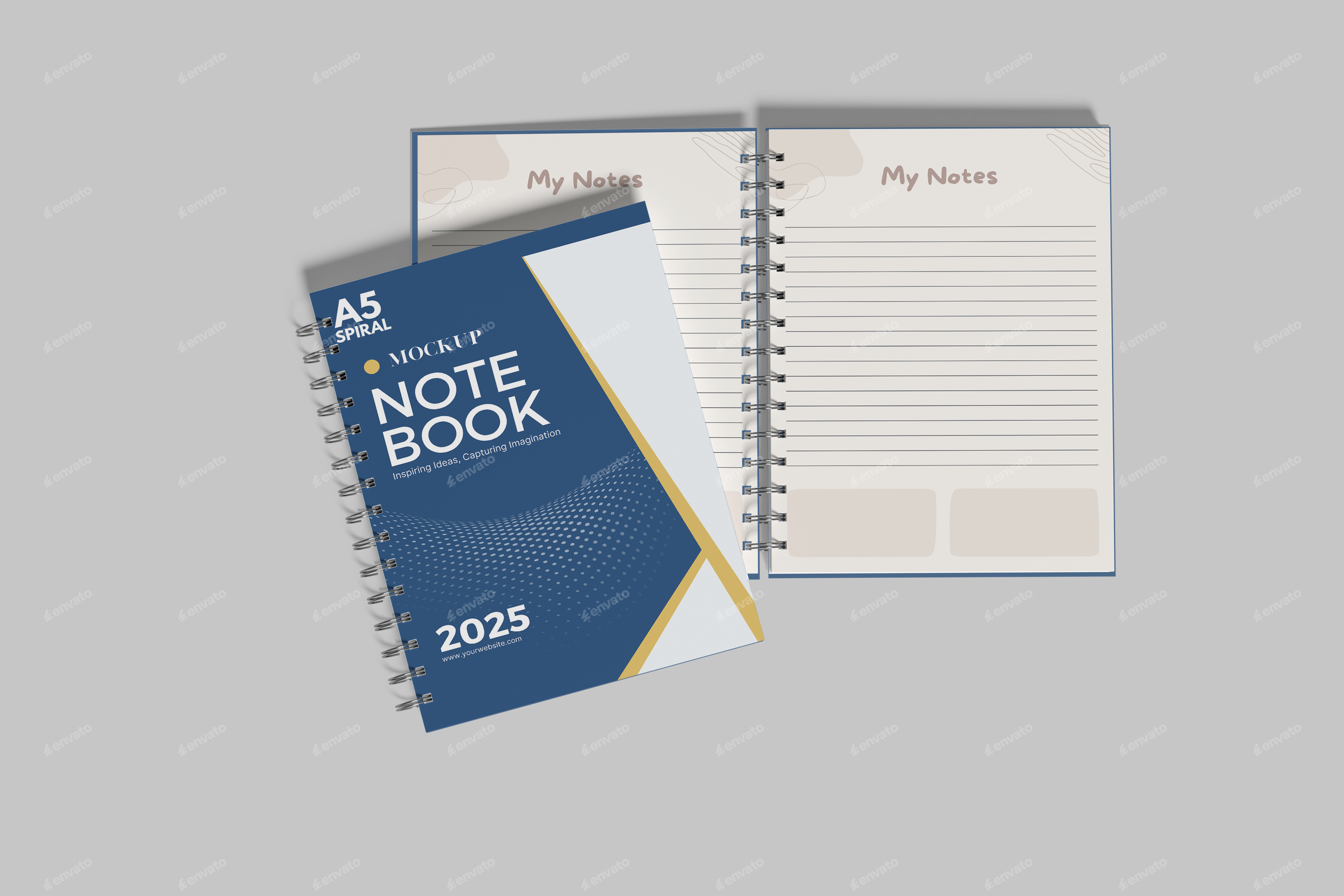 A5 Spiral Notebook Mockup, Graphics | GraphicRiver